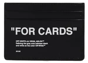 Off-White Quote For Cards Card Holder - Black