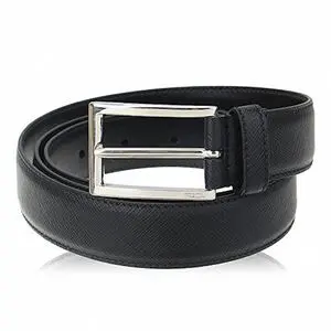 Gucci Prada Saffiano Leather Reversible Belt - Black