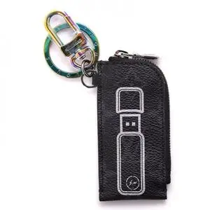 LOUIS VUITTON X Fragment Key Pouch Flash Drive Monogram Eclipse - Black/grey
