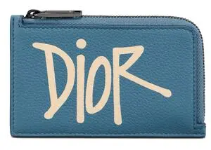 Dior And Shawn Zipped Card Holder - Blue