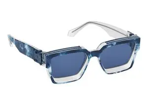LOUIS VUITTON 1.1 Millionaires Monogram Bandana Sunglasses - Bleached Blue/blue Lenses (z1690e)