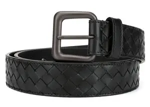 BOTTEGA VENETA Intrecciato Weave Leather Belt