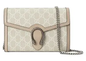 Gucci Dionysus Chain Wallet - Beige/white