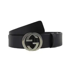 LOUIS VUITTON Gg Supreme Interlocking G Buckle 1.5w Belt - Black