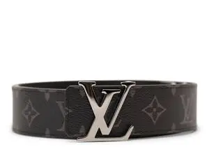 LOUIS VUITTON Initiales Belt Eclipse - Black/gray
