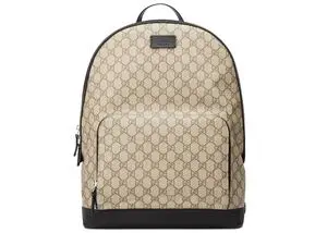 Gucci Gg Supreme Backpack - Beige/ebony