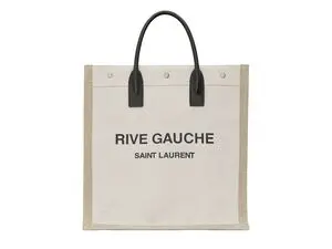 Saint Laurent Rive Gauche North/south Tote - White Linen/beige