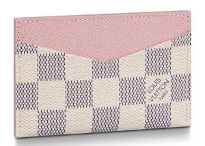 LOUIS VUITTON Daily Card Holder Damier Azur - Rose Ballerine