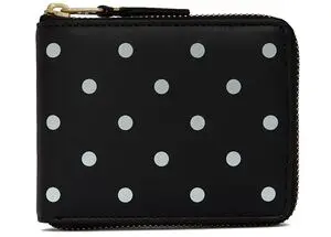 Comme Des Garçons Sa7100pd Wallet Polka Dots - Black