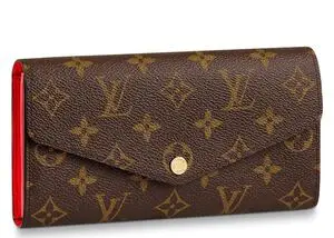 LOUIS VUITTON Sarah Wallet Monogram - Coquelicot Lining