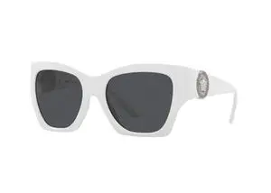 Versace Square Sunglasses - White/dark Grey (ve4452/314