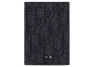 Dior Bifold Card Holder Oblique Jacquard - Black