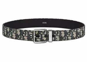 Dior Oblique Jacquard Belt - Beige/black