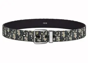 Dior Oblique Jacquard Belt Beige/black