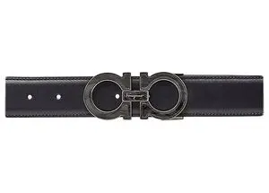 FERRAGAMO Adjustable Gancini Belt - Black