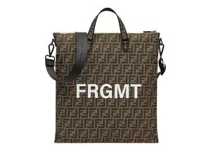 Fendi X Frgmt X Pokemon Ff Fabric Bag Shopper - Brown