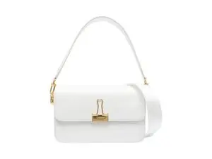 Off-White Off Plain Binder M Shoulder Bag - White