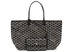 Goyard Saint Louis Tote Pm Monogram Chevron - Black