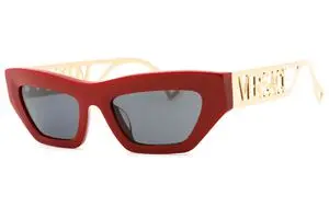 Versace Rectangle Full Rim Sunglasses - Red/dark Grey (ve4432u/538887)