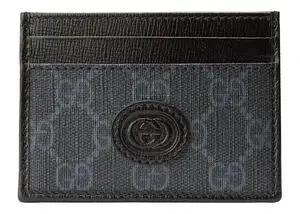 Gucci Card Case With Interlocking G - Black