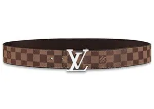 LOUIS VUITTON Initiales Reversible Belt Damier Ebene 40MM Brown