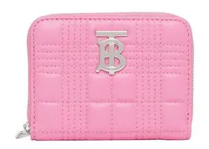 Burberry Quilted Leather Lola Zipup Wallet - Primrose Pink