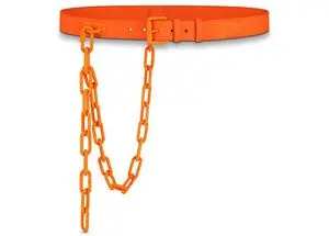LOUIS VUITTON Signature Belt Monogram Chain Mca 35mm - Orange