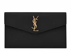 Saint Laurent Uptown Pouch Grain De Poudre - Black