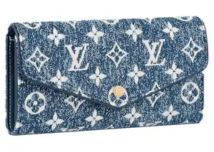 LOUIS VUITTON Sarah Wallet Denim Jacquard