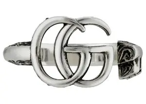 Gucci Double G Key Ring - Silver