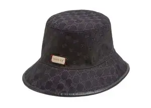 Gucci Reversible Canvas Bucket Hat - Black/grey