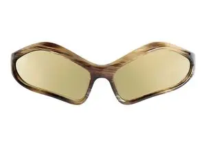 Balenciaga Fennec Oval Sunglasses - Bronze (768054t00072681)