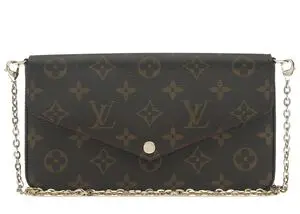 LOUIS VUITTON Pochette Felicie Monogram Clutch With Chain Strap - Fuchsia