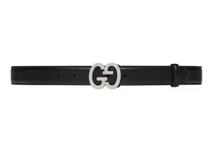 Gucci Saint Laurent Double G Buckle Belt - Black