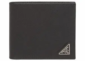 Prada Saffiano Leather Bifold Wallet - Black