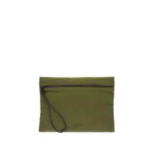 Bottega Veneta Logo Printed Pouch - Green