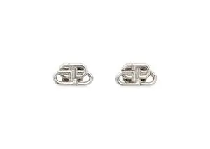 Balenciaga Bb Xs Stud Earrings - Silver