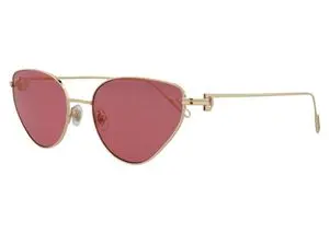CARTIER Cat Eye Sunglasses - Gold/red (ct0155s