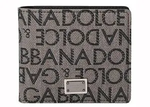Dolce & Gabbana Logo Jacquard Wallet - Beige/black