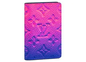 LOUIS VUITTON Pocket Organizer Taurillon Illusion - Blue/pink