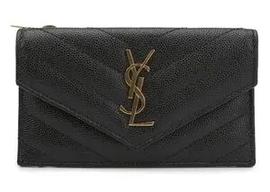 Saint Laurent Compact Wallet Monogram - Black