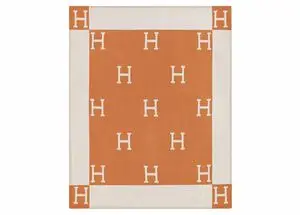 Hermès Avalon Throw Blanket - Ecru/potiron