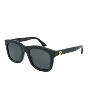 Gucci Square Rectangle Sunglasses - Black/grey (gg0326s