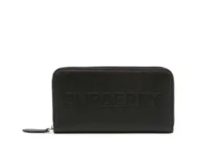 Burberry Porter Leather Flap Continental Long Wallet - Black