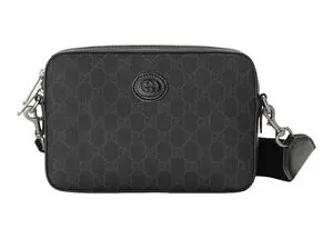 Gucci Interlocking G Shoulder Bag - Black/grey