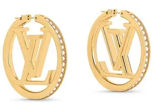 LOUIS VUITTON Louise Pearls Hoop Earrings - Gold