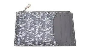 Goyard Bourbon Zipped Card Holder Grey