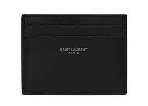Saint Laurent Card Case In Smooth Leather - Black
