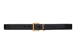 SAINT LAURENT Monogram Square Buckle Belt