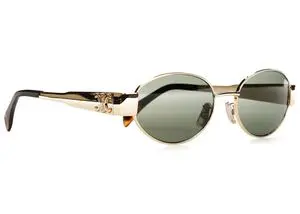 Celine Triomphe Metal 01 Sunglasses - Gold/green (4s235cmlb.35sg/cl40235u)